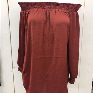 CAbi | Tops | Cabi Off Shoulder Blouse Rust Orange Medium | Poshmark